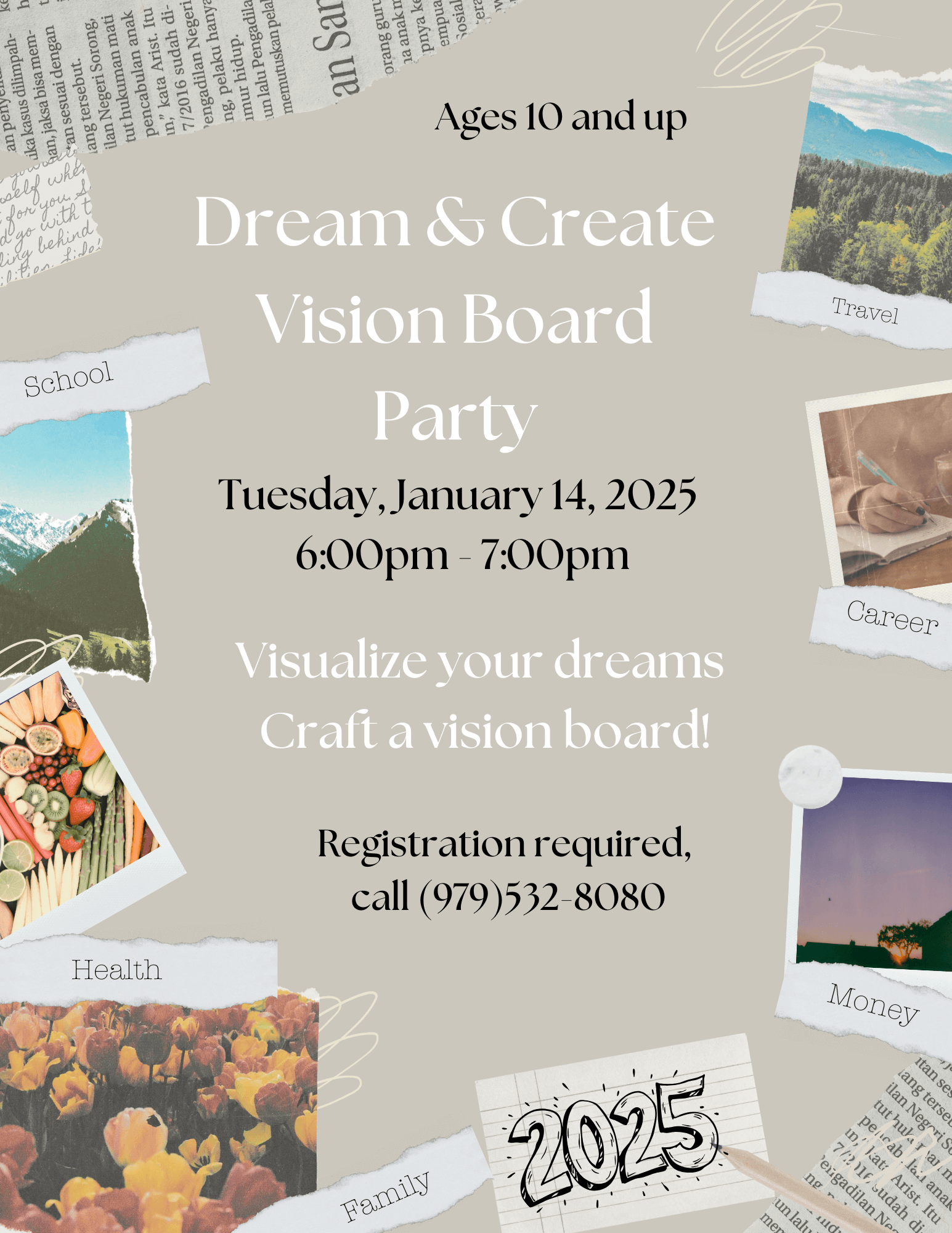 Wharton: Vision Board Party - Wharton County Library